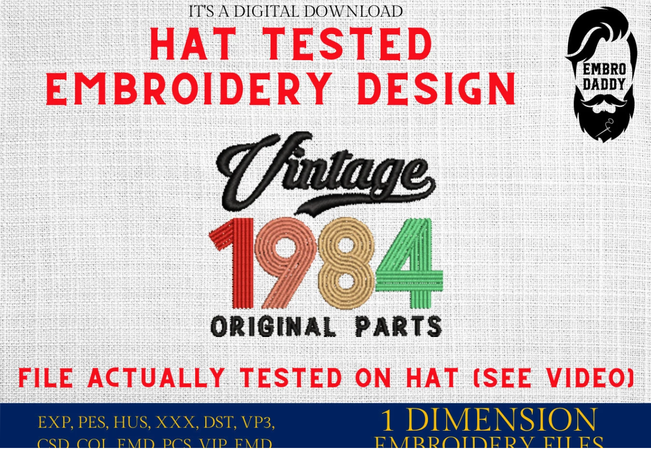 Machine Embroidery files, Vintage 1984 original parts, freebies, embro ...